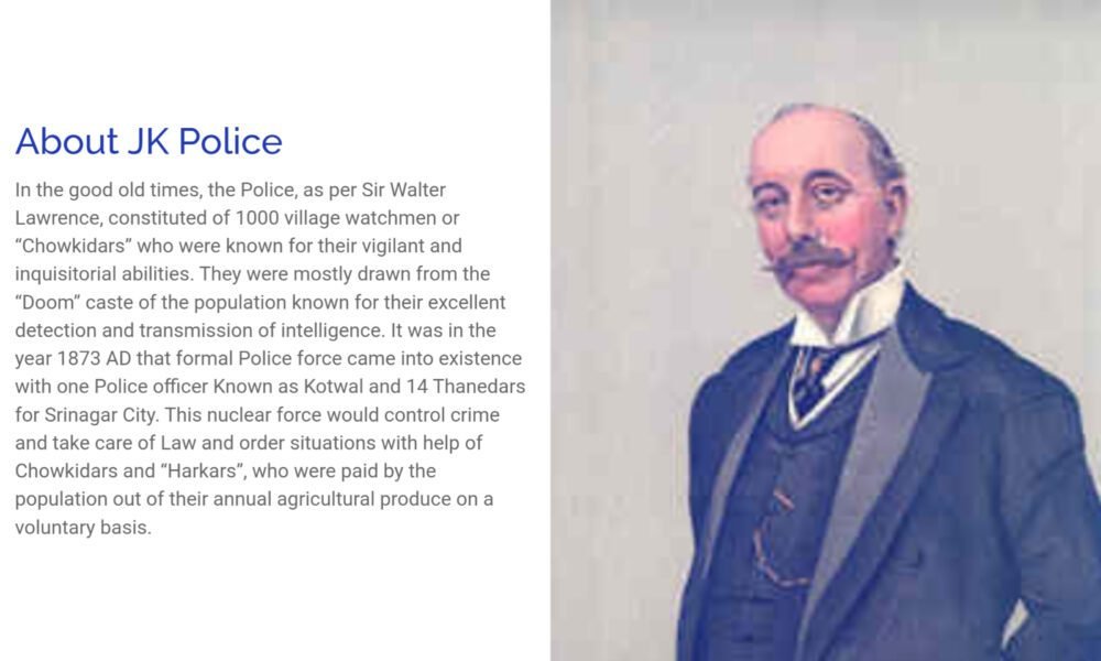 Unveiling Sir Walter Lawrence: The Man Behind The Name On J&K Police's ...